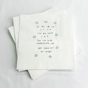 Custom Love Note Handwriting Napkins,custom Love Note Paper Napkins ...
