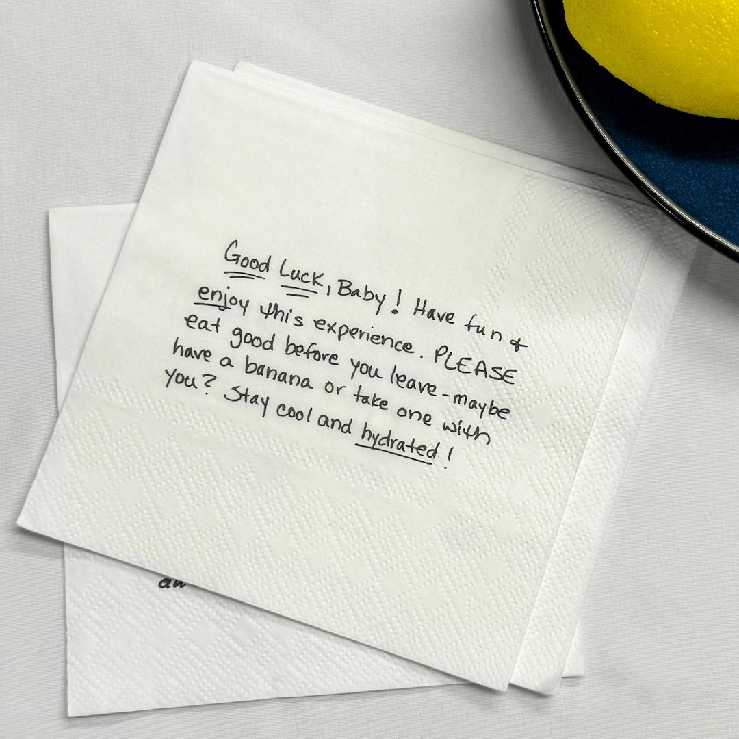 Custom Love Handwriting Napkins,personalized Handwritten Note Paper ...
