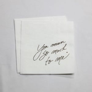 Custom Love Note Paper Napkins,napkin Customized for Special Occasions ...