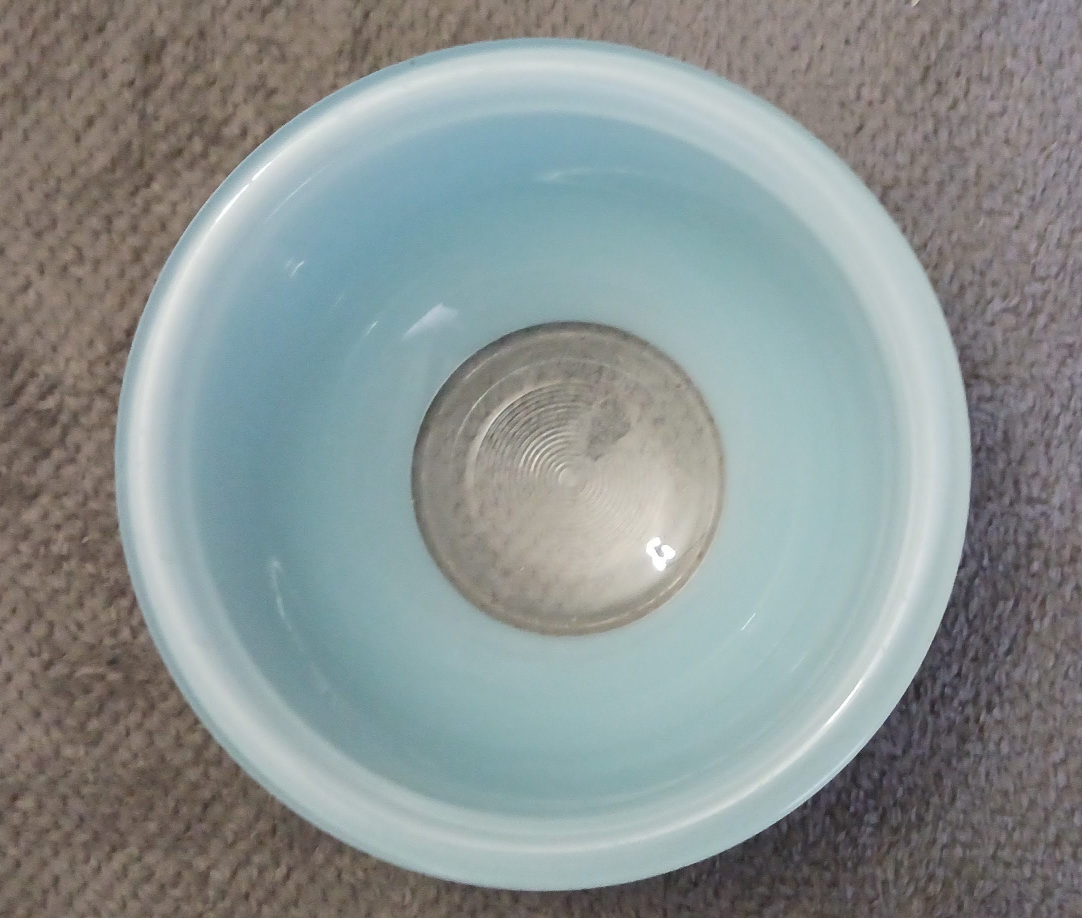 Blue Pyrex Bowl, Light Blue and White Pyrex Bowl, Small Blue Pyrex ...