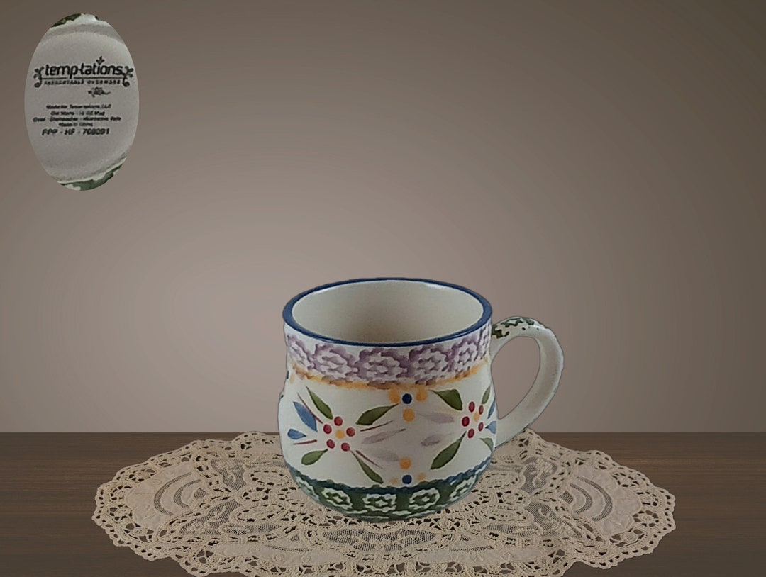 Temptations by Tara 12 Oz. Handled Mug Old World Confetti - Etsy