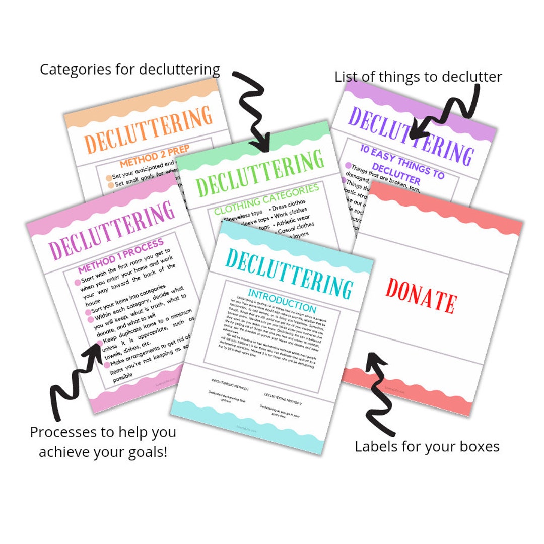 Decluttering Guide, 20 Page Printable, Pdf Format, Digital Download ...