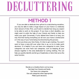 Decluttering Guide 20 Page Printable Pdf Format Digital - Etsy