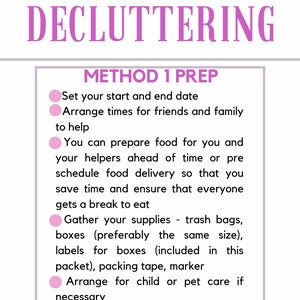 Decluttering Guide 20 Page Printable Pdf Format Digital - Etsy