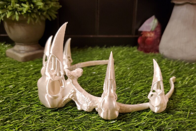 Raven Skull Tiara Headband Bone 3d Printed - Etsy