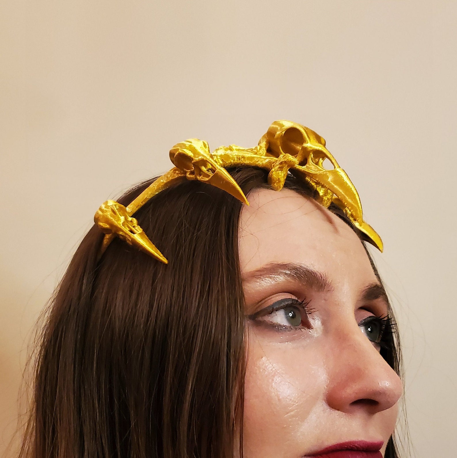 Raven Skull Tiara Headband Bone 3d Printed - Etsy