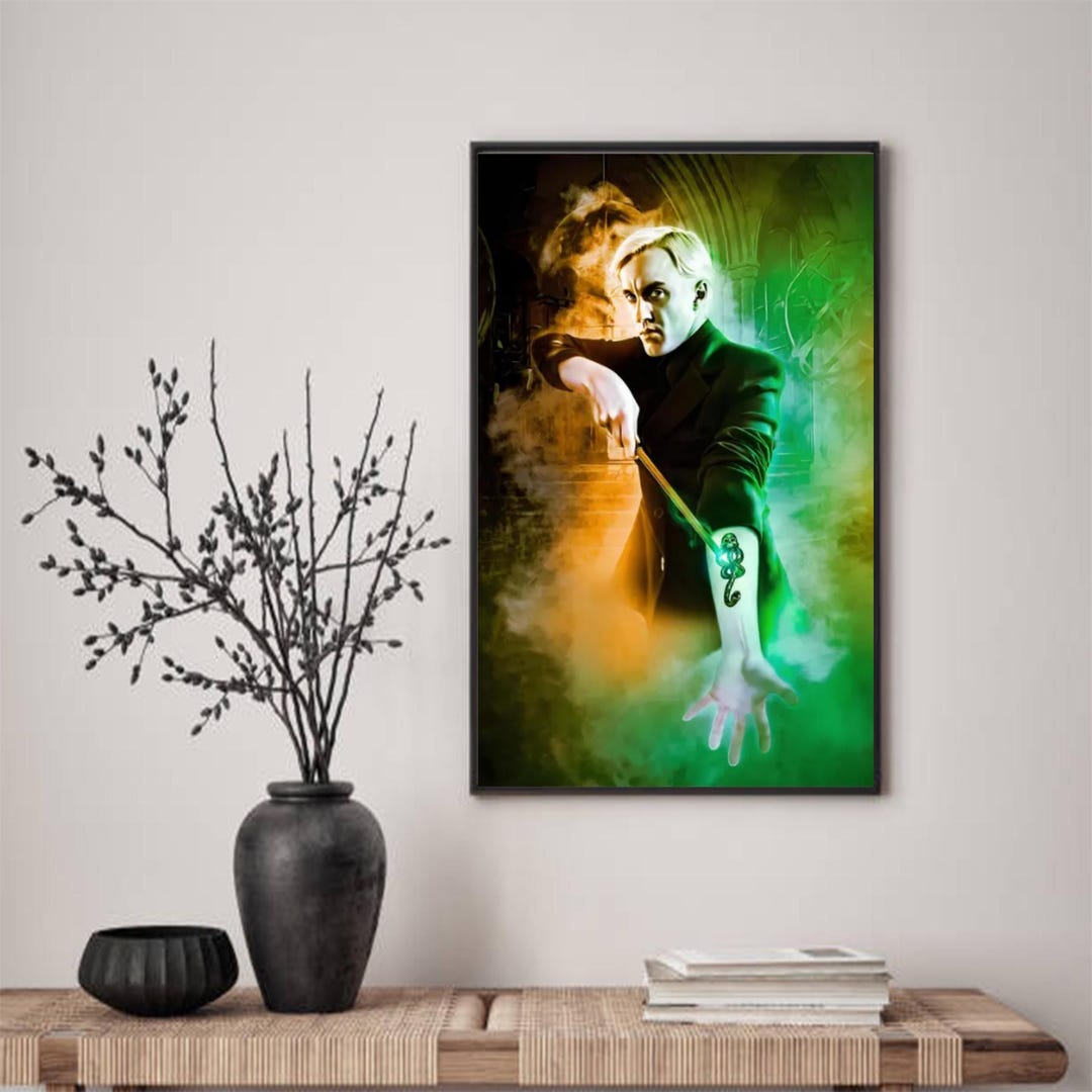 Draco Poster Wall Art Dark Mark Print Dark Wizard Home Decor Gothic Art ...