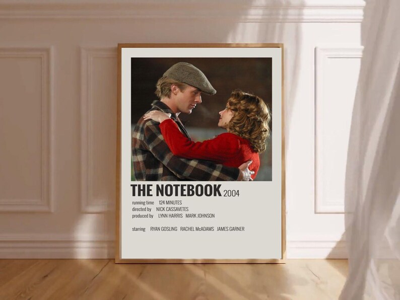 The Notebook Inspired Movie Poster Romantic Film Wall Art Retro Cinema ...