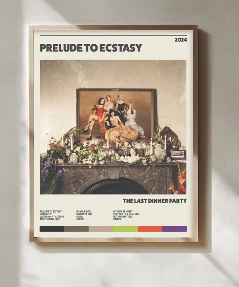 The Last Dinner Party Prelude to Ecstasy Retro Music Poster Print Frame ...