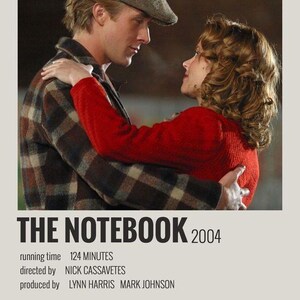 The Notebook Inspired Movie Poster Romantic Film Wall Art Retro Cinema ...