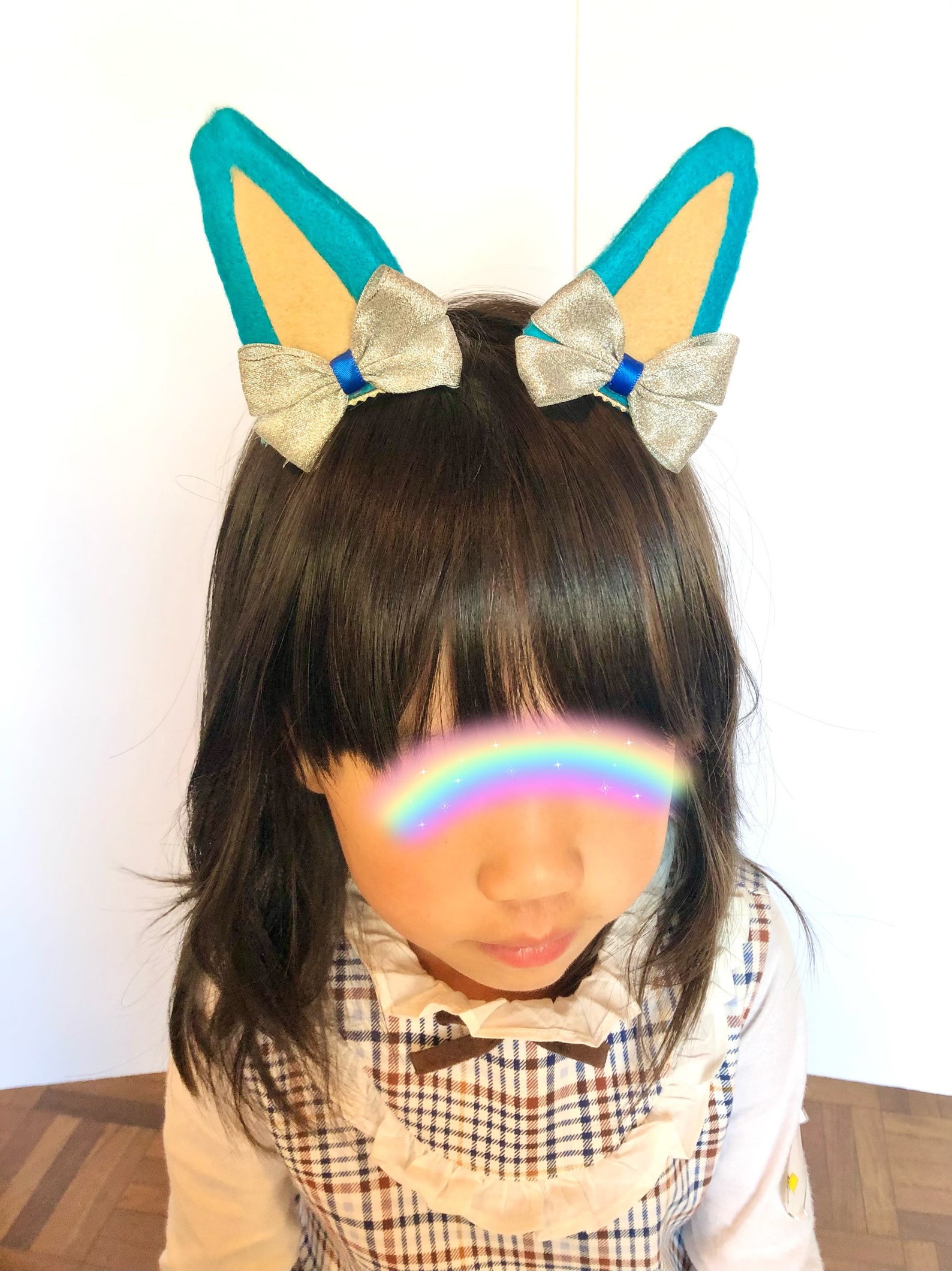 Blue Dog Bluey Hair Clip Set | Blue Dog Ears Pigtail Bow Set | Glitter ...