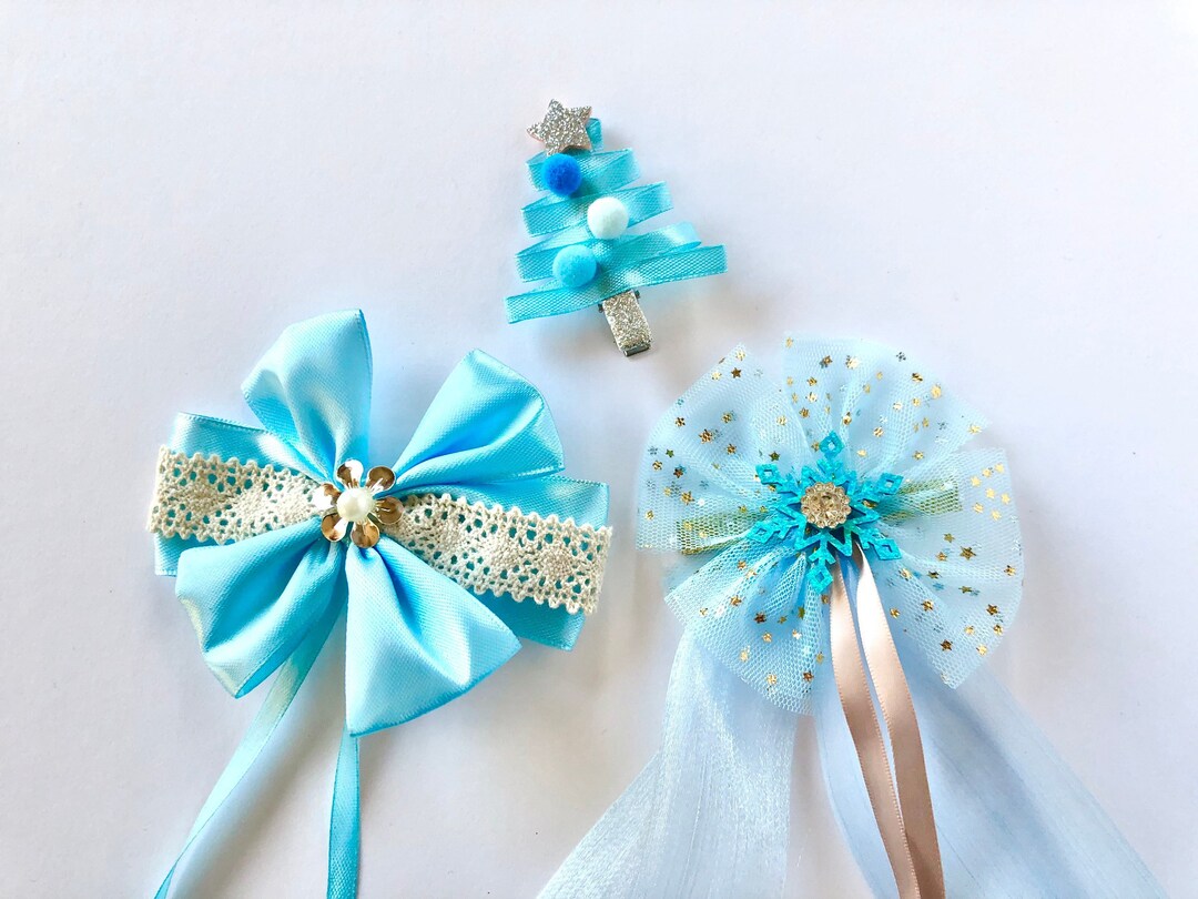 Disney Inspired Frozen Queen Elsa Hair Bow Set I Princess Girl Baby ...