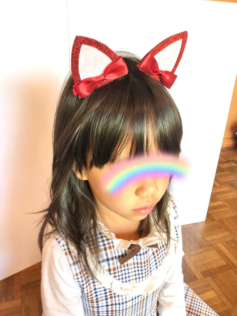 Red Panda Hair Clip Set Turning Red Red Panda Ears Bow Set - Etsy
