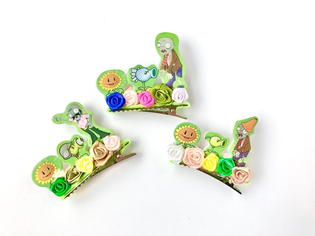 Plants Vs Zombies Hair Clip I Plant and Zombie Hair Bow | Sunflower ...