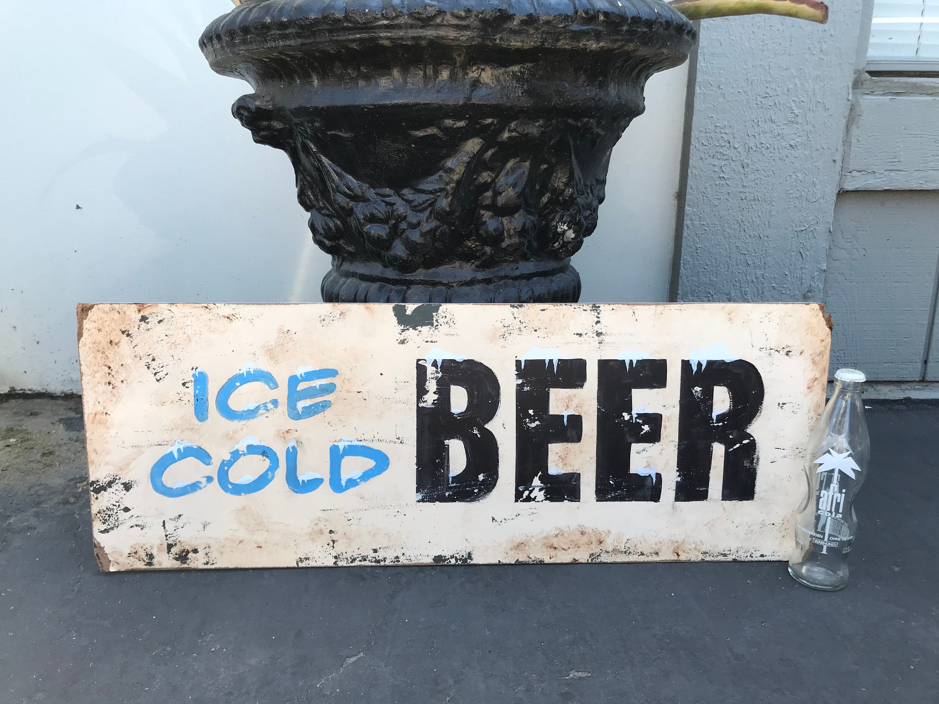Hand Painted Ice Cold Beer Sign - Etsy