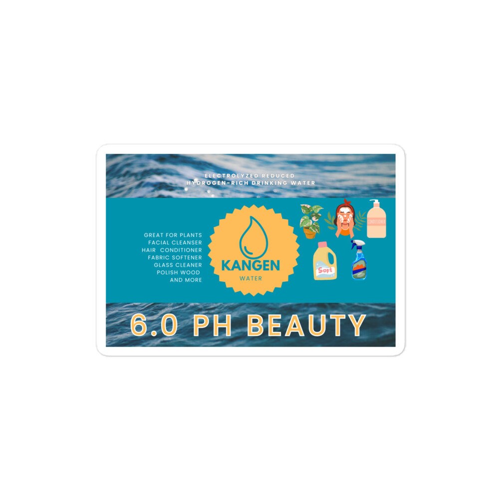 Kangen Water 6.0 Ph Label Sticker, Kangen Water Sticker, Enagic Sticker ...