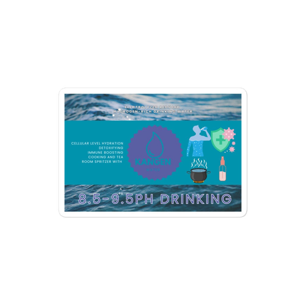 Kangen Water Ph 8.5-9.5 Label Sticker - Etsy
