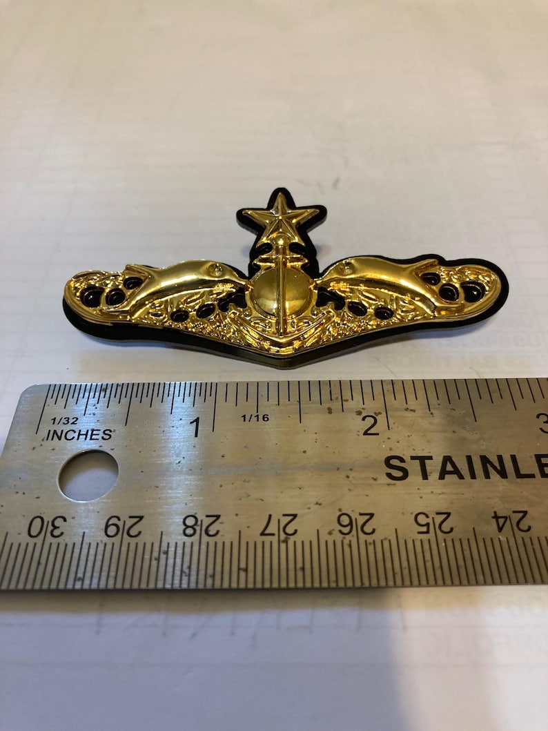 Myanmar Navy Gold Metal Submarine Insignia Badge W/ Black Backing - Etsy