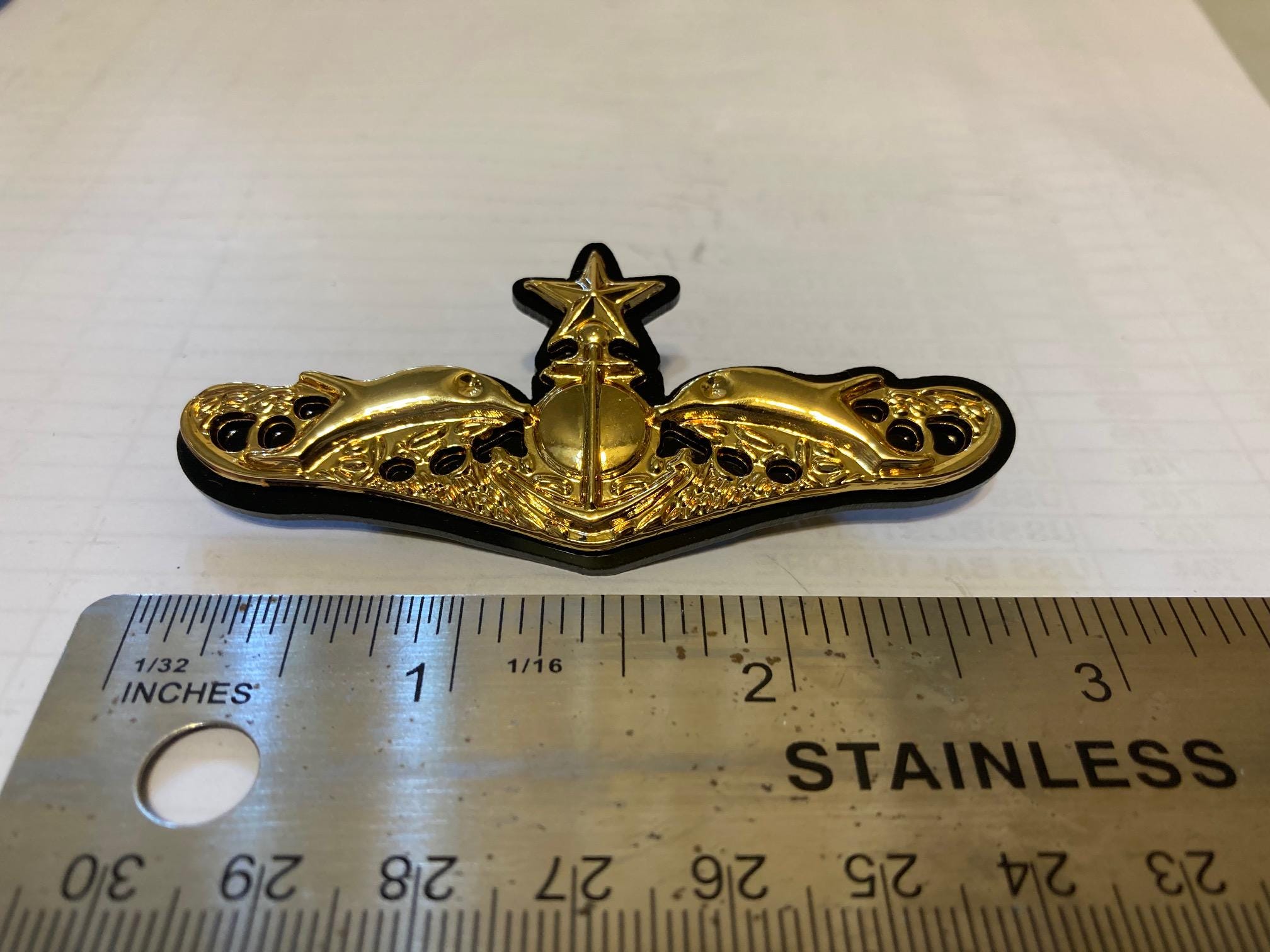 Myanmar Navy Gold Metal Submarine Insignia Badge W/ Black Backing - Etsy