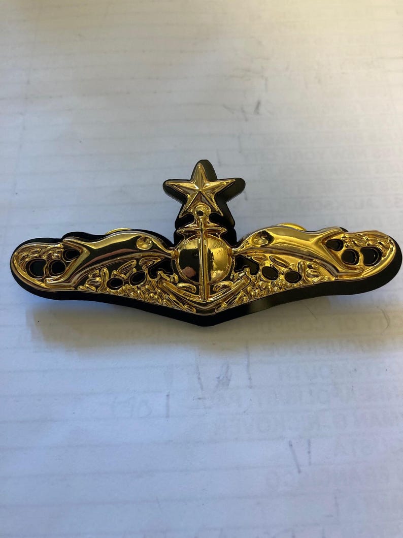 Myanmar Navy Gold Metal Submarine Insignia Badge W/ Black Backing - Etsy