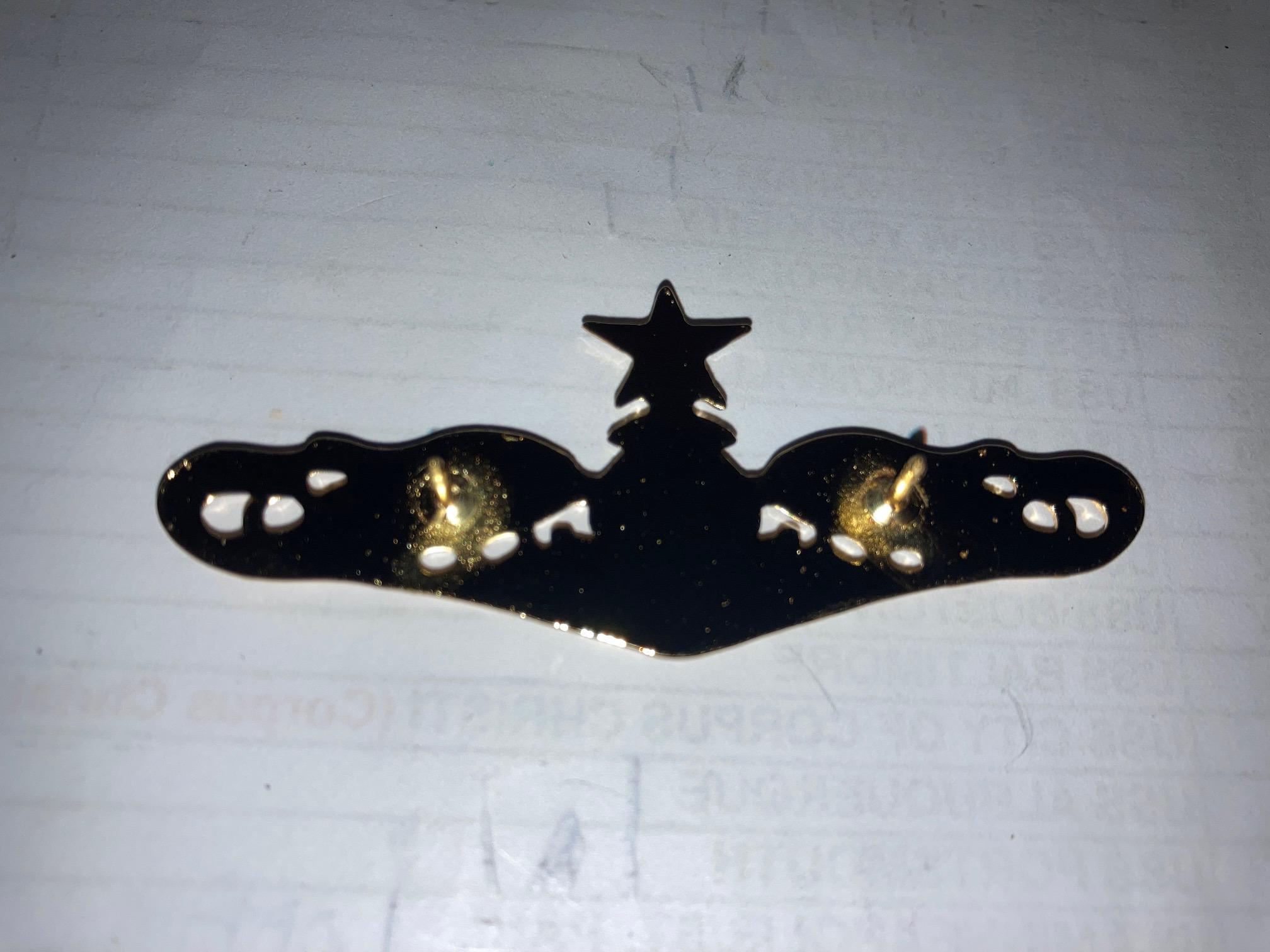 Myanmar Navy Gold Metal Submarine Insignia Badge W/ Black Backing - Etsy