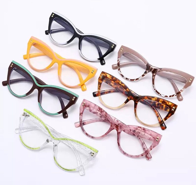 Retro Cat Eye Rivet Decoration Frames New Fashion Women Brand - Etsy