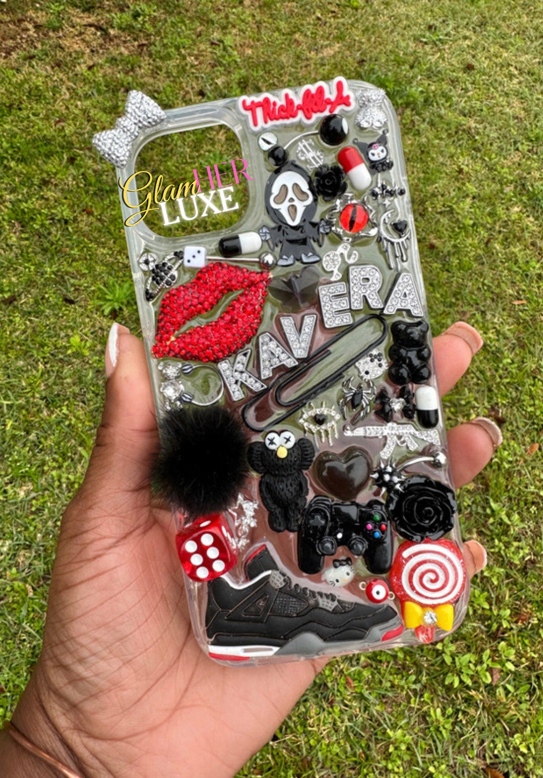 Junk Phone Case, Y2K 3D Bling Kawaii Anime Kitty Phone Case, Custom ...