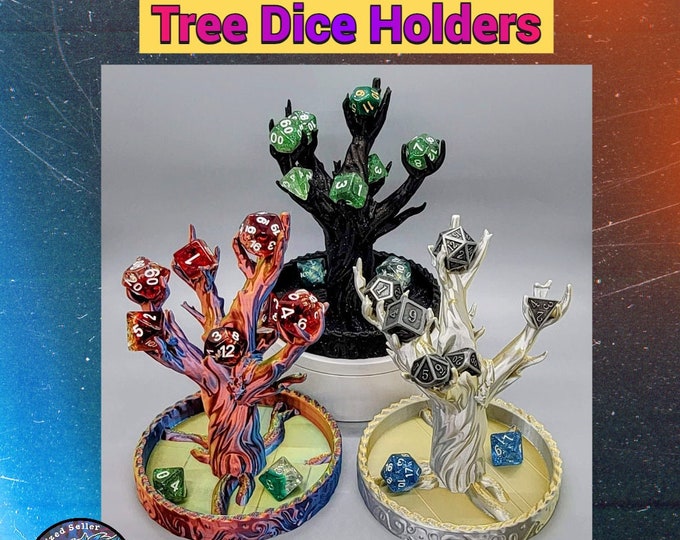 Forest Themed Dice-o-rama Dice Holder and Display, Tree Trunk, Fairy ...