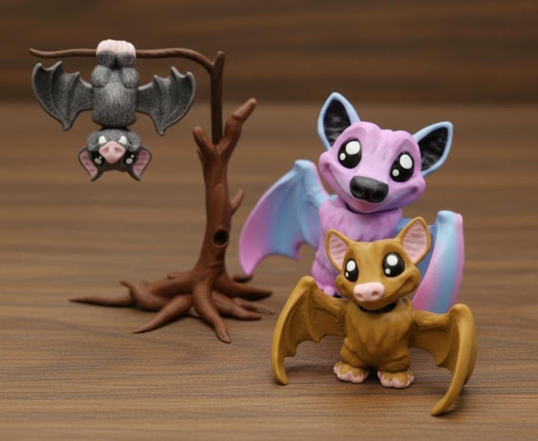 Articulated Mini Bat Toy or Keychain | 3D Printed | Custom | Sensory ...