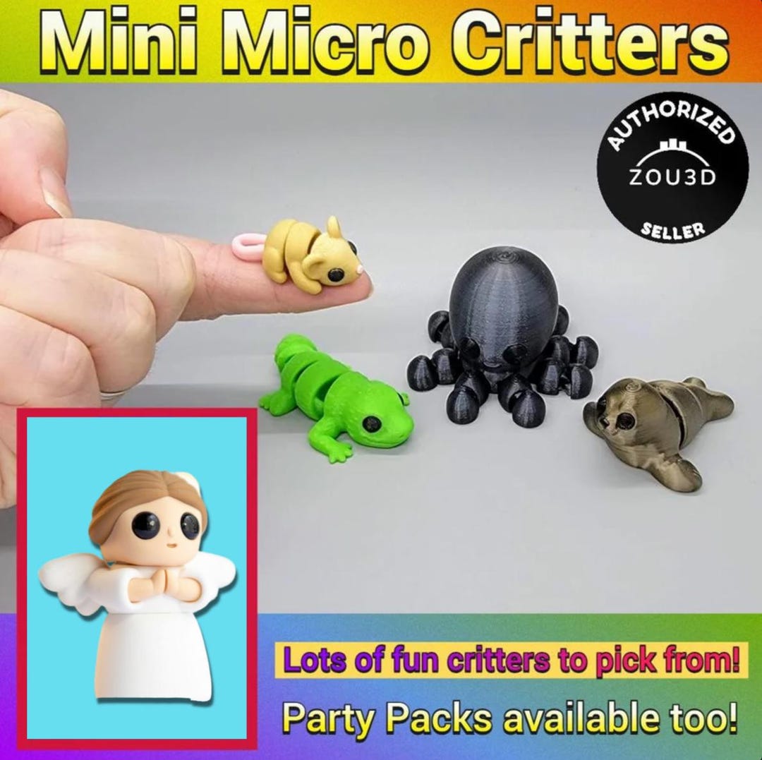 Mini Micro Articulated Critters Fidget Toy | Keychain | Earrings ...