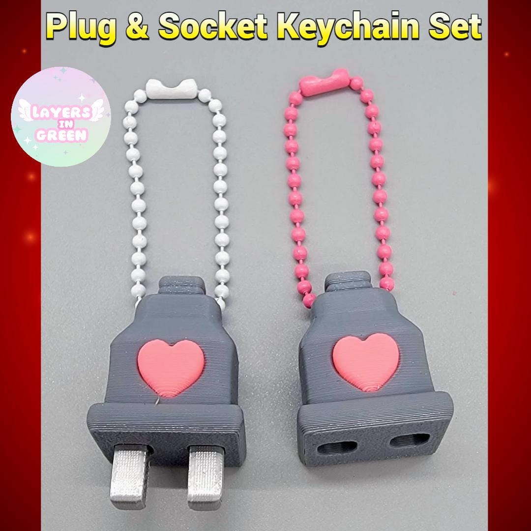 Custom Plug and Socket Couples Keychain Valentines Gift Matching Set - Etsy