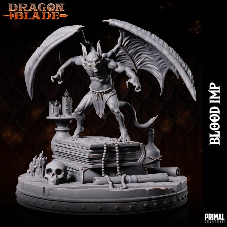 Blood Imp Miniature | PRIMAL Collectibles, Dnd RPG Figure (32mm/75mm ...