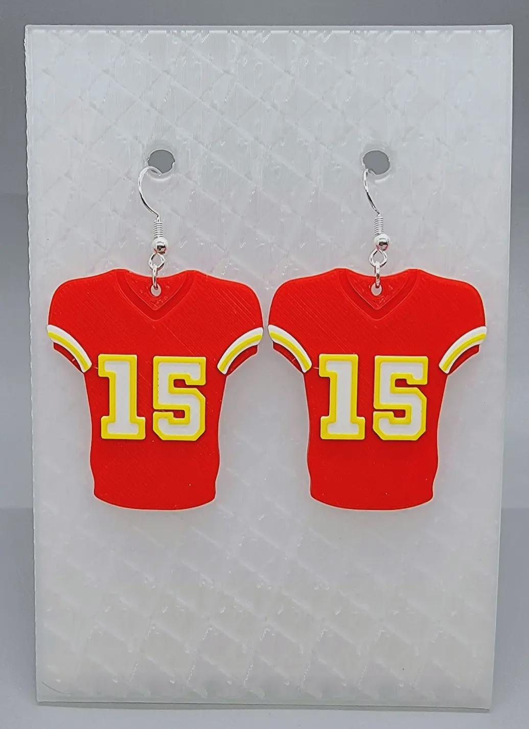 KC Chiefs Themed Custom Numbers Jersey Earrings - Etsy