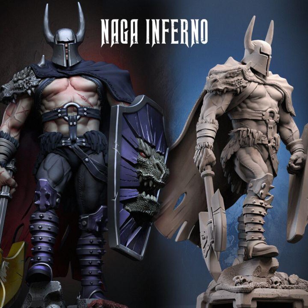 Naga Inferno Boss by Dragun Studios | D&D | Pathfinder | Wargaming ...