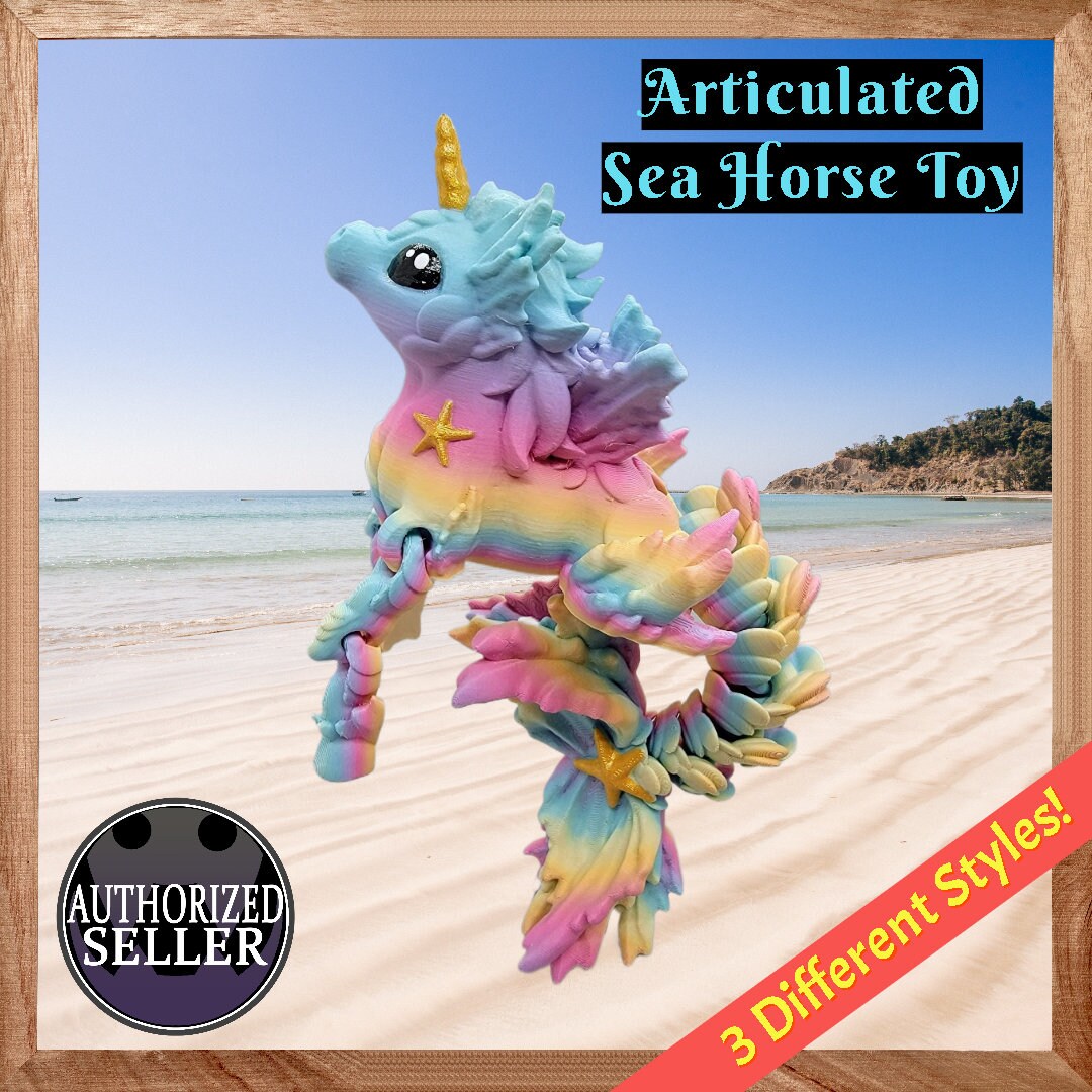 Sea Horse Toy Fun Standing Fidget 2 Sizes From Cinderwing3d, Sensory ...