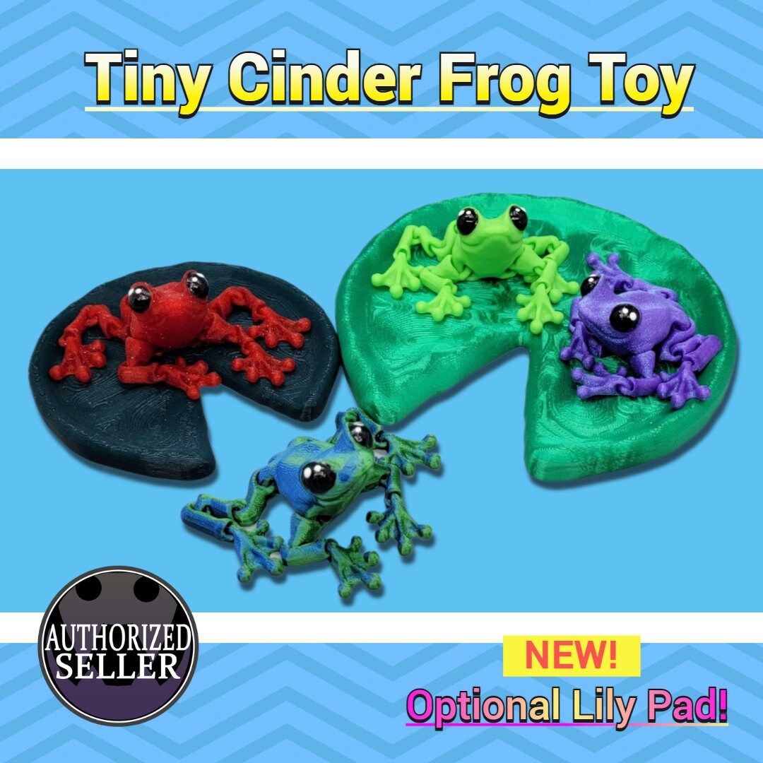 Articulated Tiny Cinder Frog Toy available in Party Packs Fidget Sensory Flexi Amphibian - Etsy