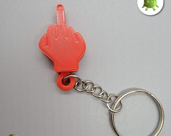 Middle Finger Keychain - Etsy