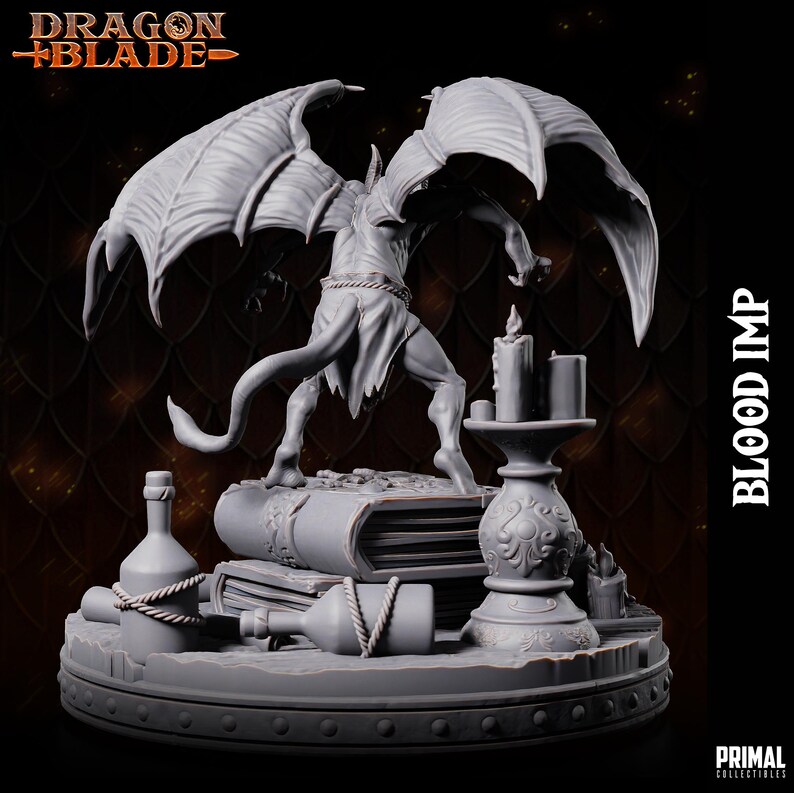 Blood Imp Miniature | PRIMAL Collectibles, Dnd RPG Figure (32mm/75mm ...
