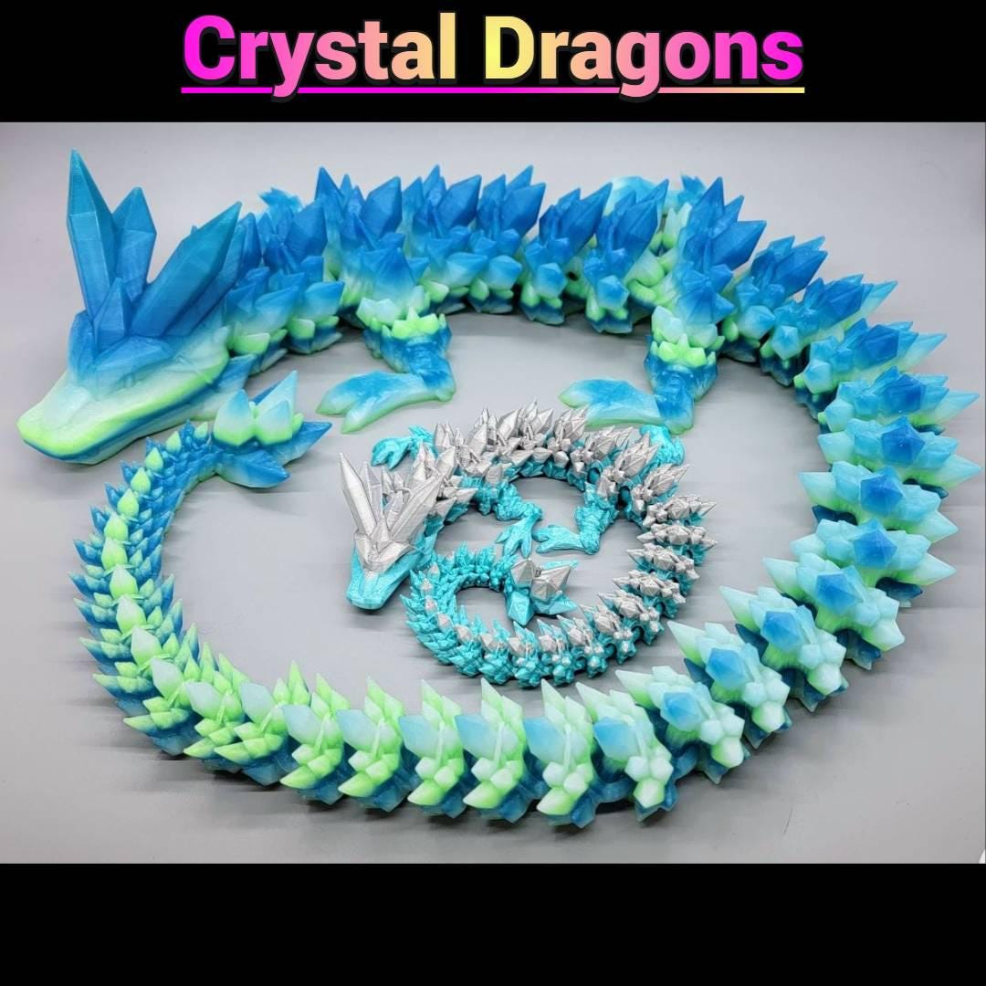 Crystal Dragon Articulating Desk Fidget Mythical Creature Toy - Etsy
