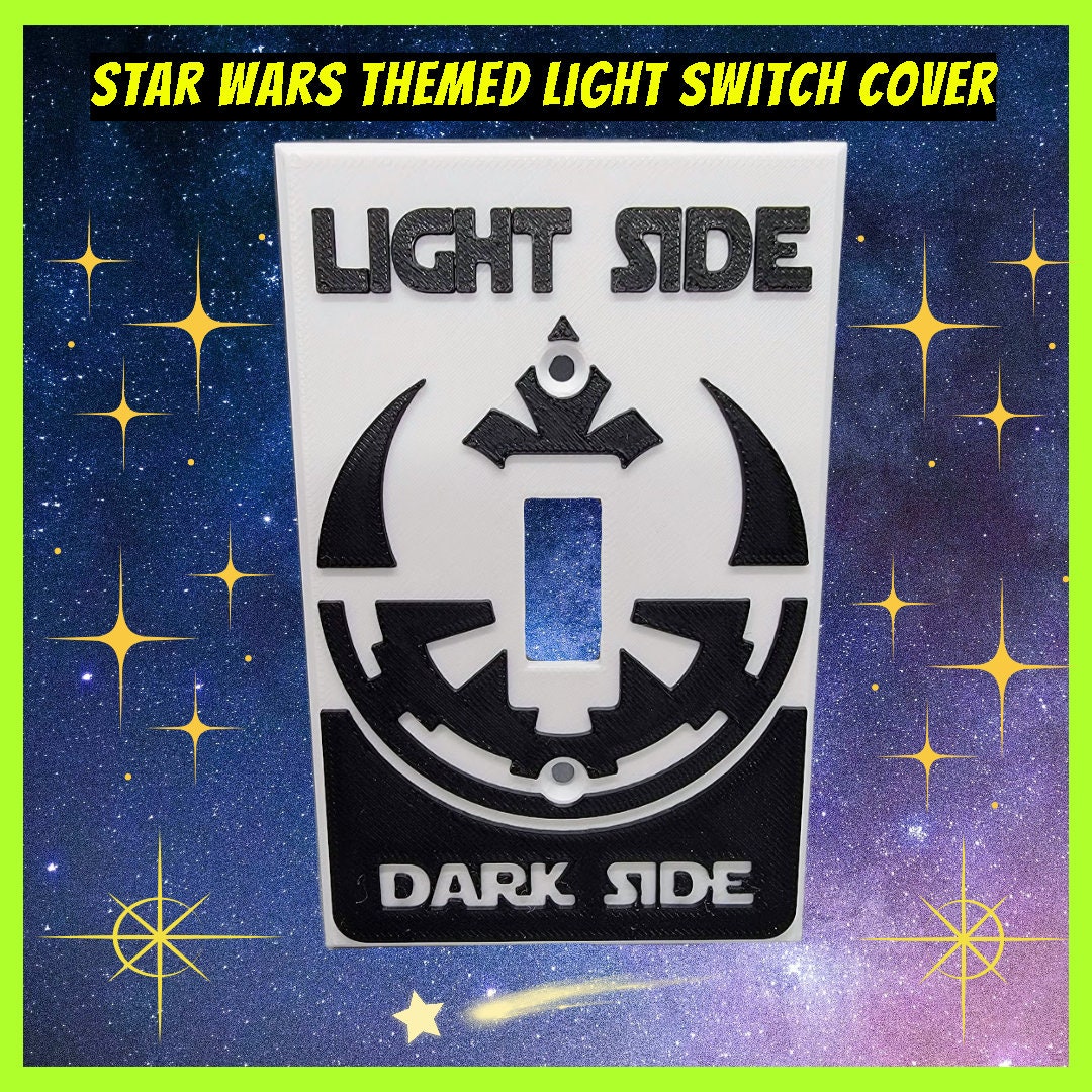 Star Wars Themed Light Switch Cover in White or Glow - Etsy