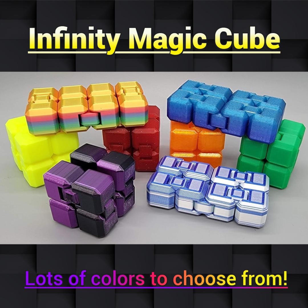 Infinity Fidget Cube | Full-sized | 3D Printed | Sensory Toy | Stimming ...
