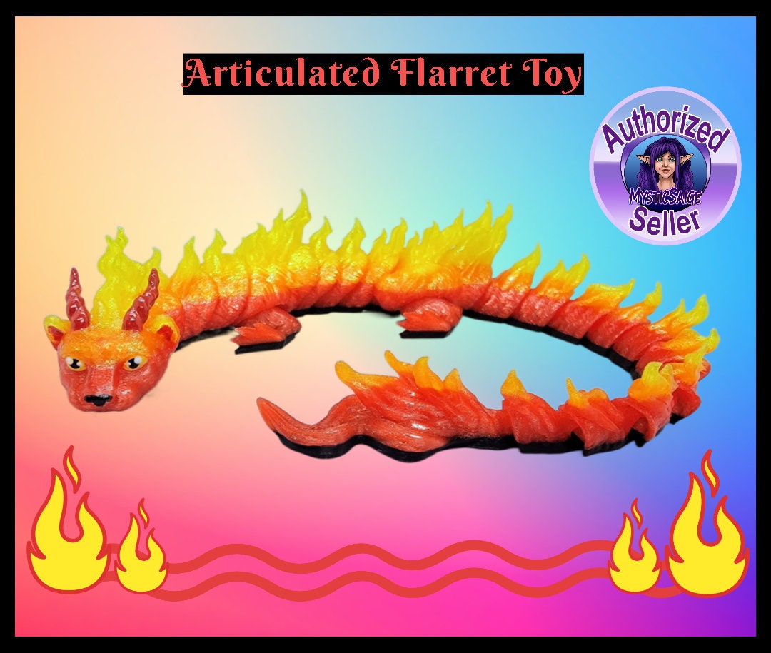 Flarette Dragon Toy Clutch 3D Mysticsaige Drake Creature Fire - Etsy