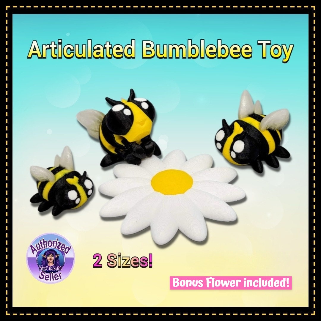 Articulated Bumblebee Toy | Baby Bee | Fidget | Sensory | Bug - Etsy