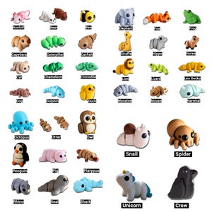 Mini Micro Articulated Critters Fidget Toy | Keychain | Earrings ...