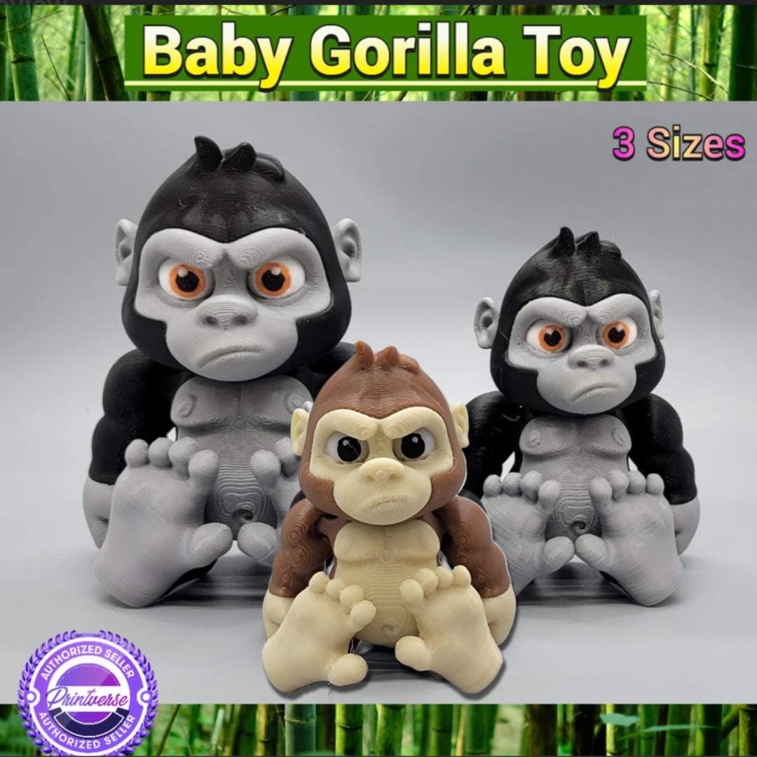 Articulated Baby Gorilla Toy | Monkey | Ape | Fidget | Toy - Etsy