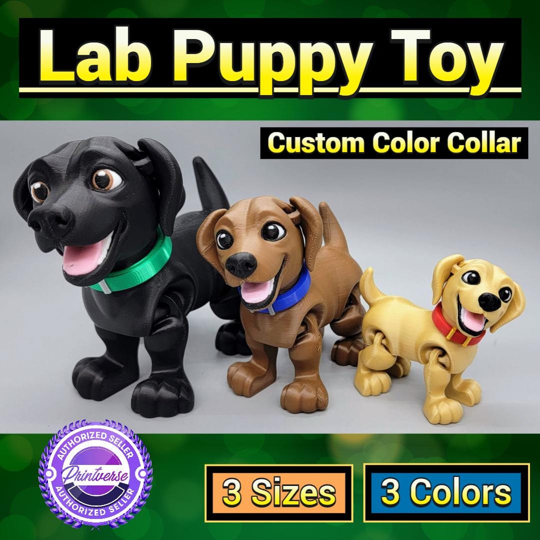 Lab Puppy Toy | Labrador Retriever | K9 | 3D Printed | Articulated ...