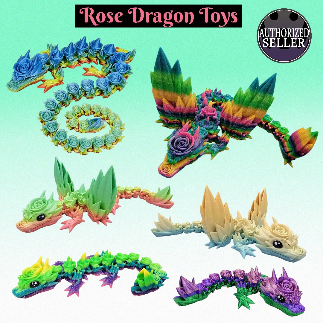 Articulated Rose Dragon Toys Very Popular Fidgets for Gift, and Party ...