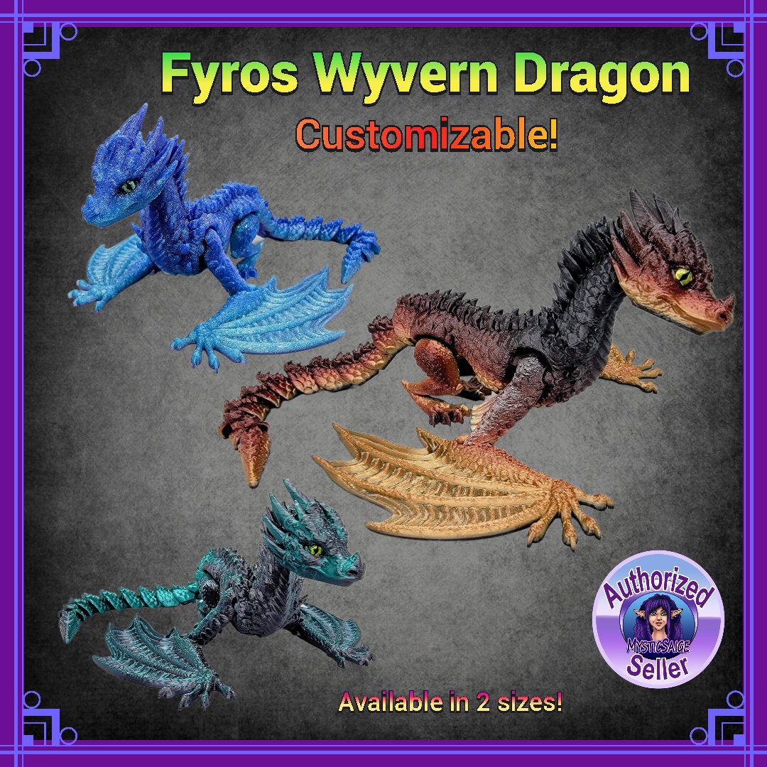 Articulated Fyros Wyvern Adult Dragon, Sensory, Custom, Mythical ...