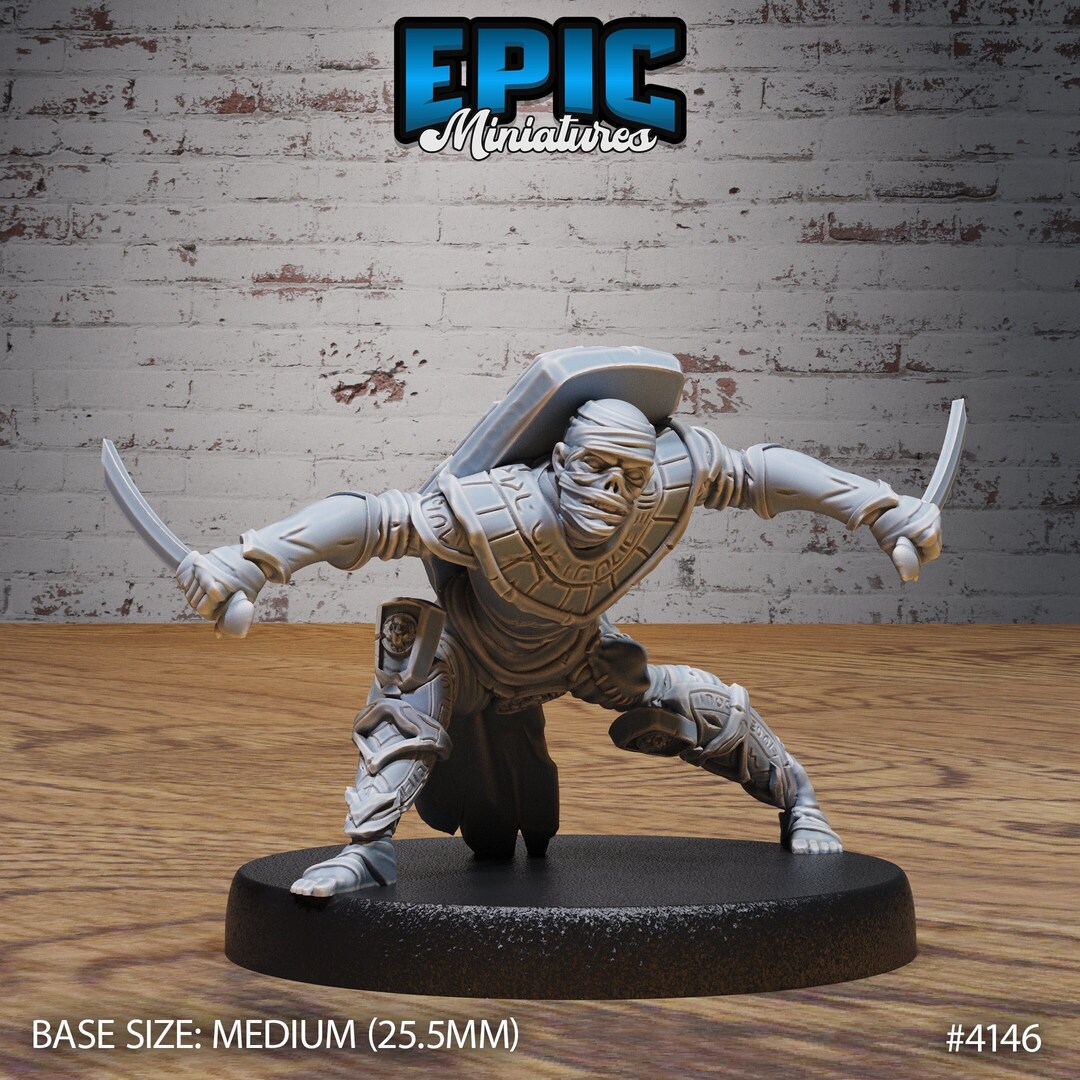 Mummy Warrior 8 Poses Hyperfine Resin Epic Miniatures TTRPG Dnd Mini D ...