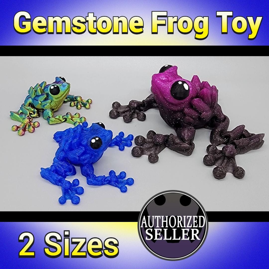 Articulated Gemstone Frog Toy Fidget Sensory Flexi Amphibian - Etsy